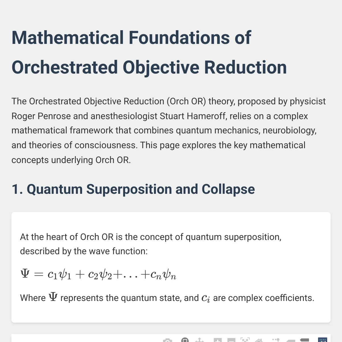 Mathematical Foundations of Orchestrated Objective Reduction
