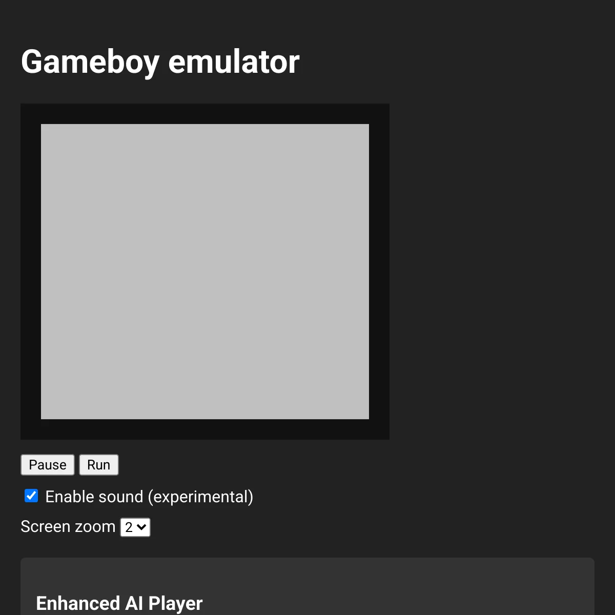 Gameboy emulator with AI play feature