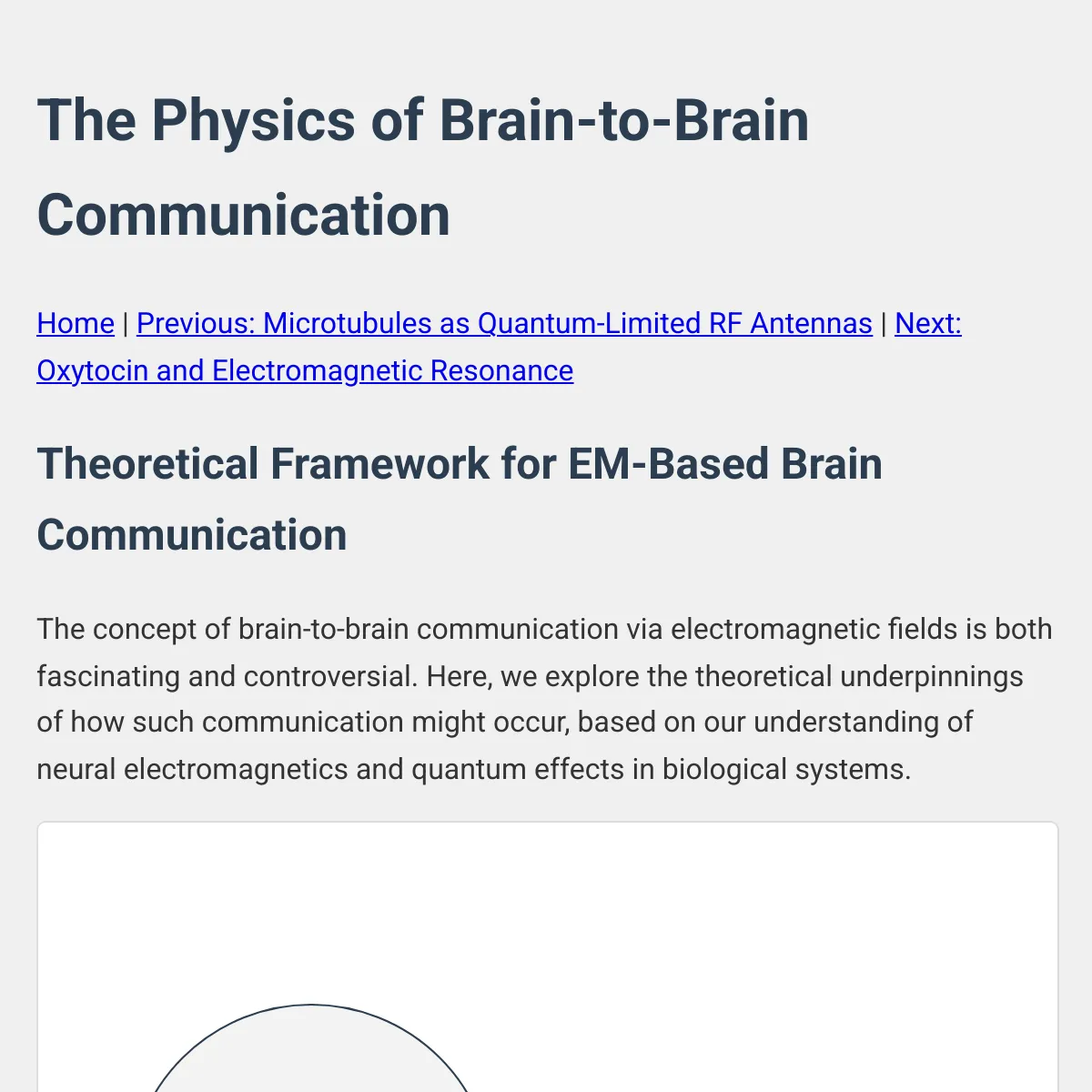 The Physics of Brain-to-Brain Communication