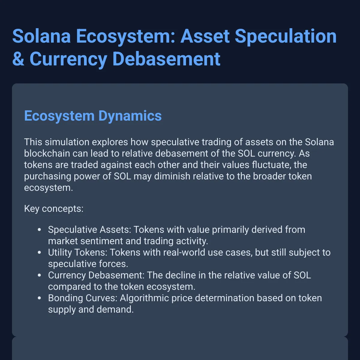 Solana Ecosystem: Asset Speculation & Currency Debasement