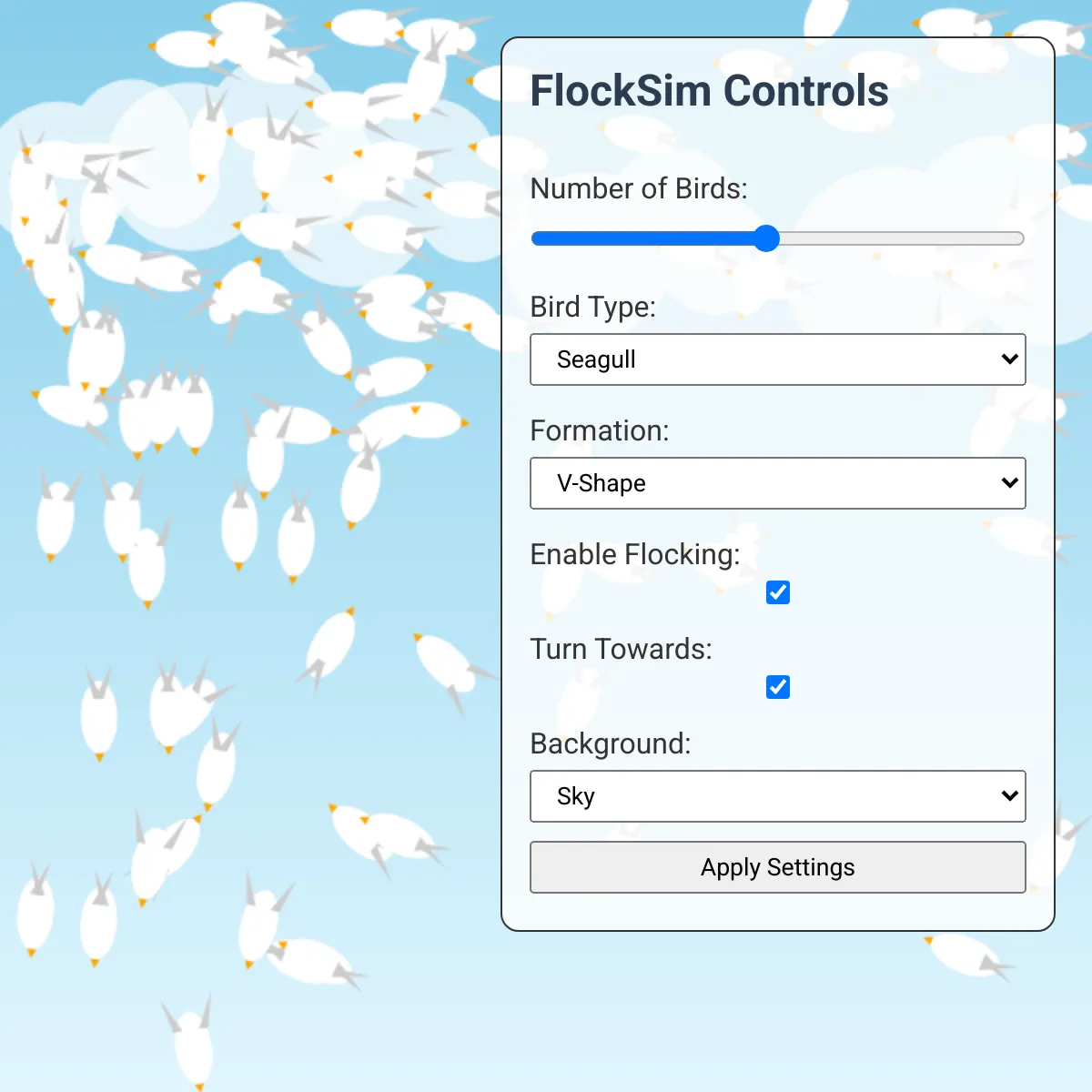 FlockSim: Advanced Bird Flocking Simulator