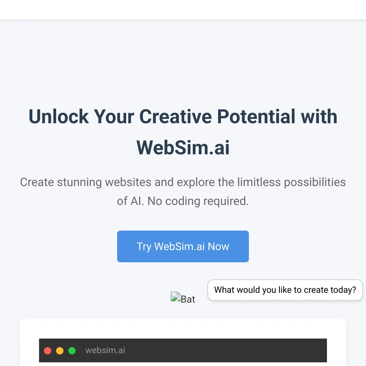 WebSim.ai - Create Websites Instantly with AI