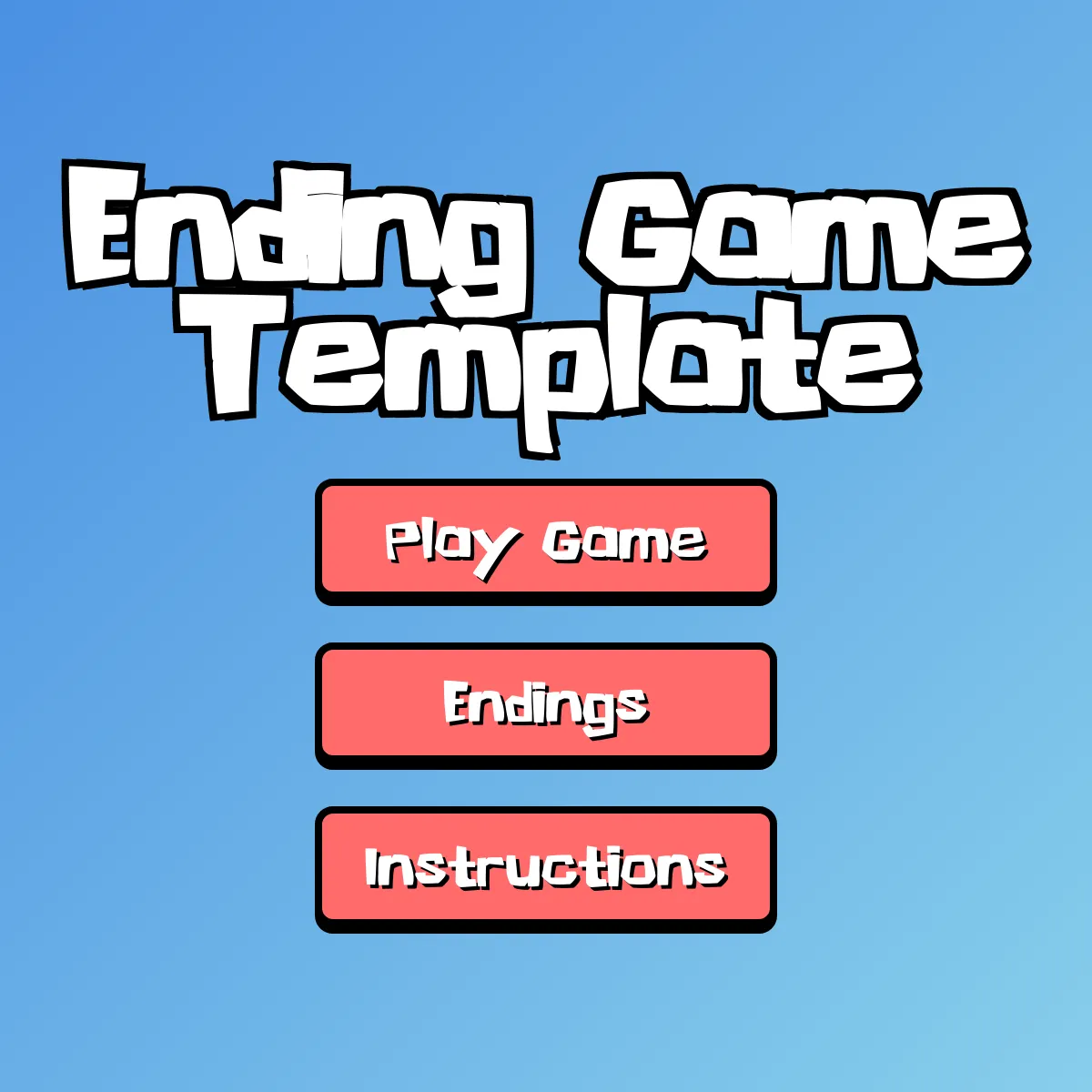 ending game template