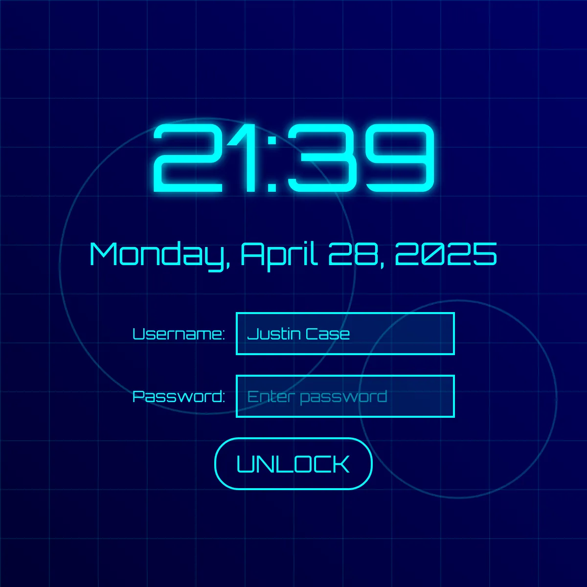 CyberOS Lock Screen