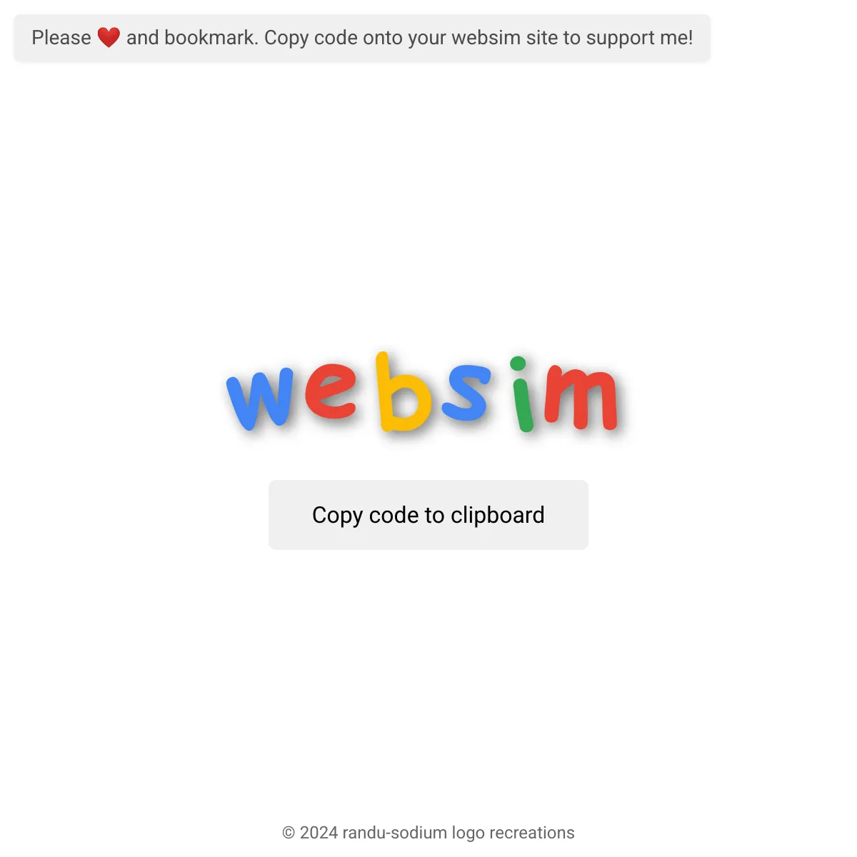 Websim Logo Recreation + Code