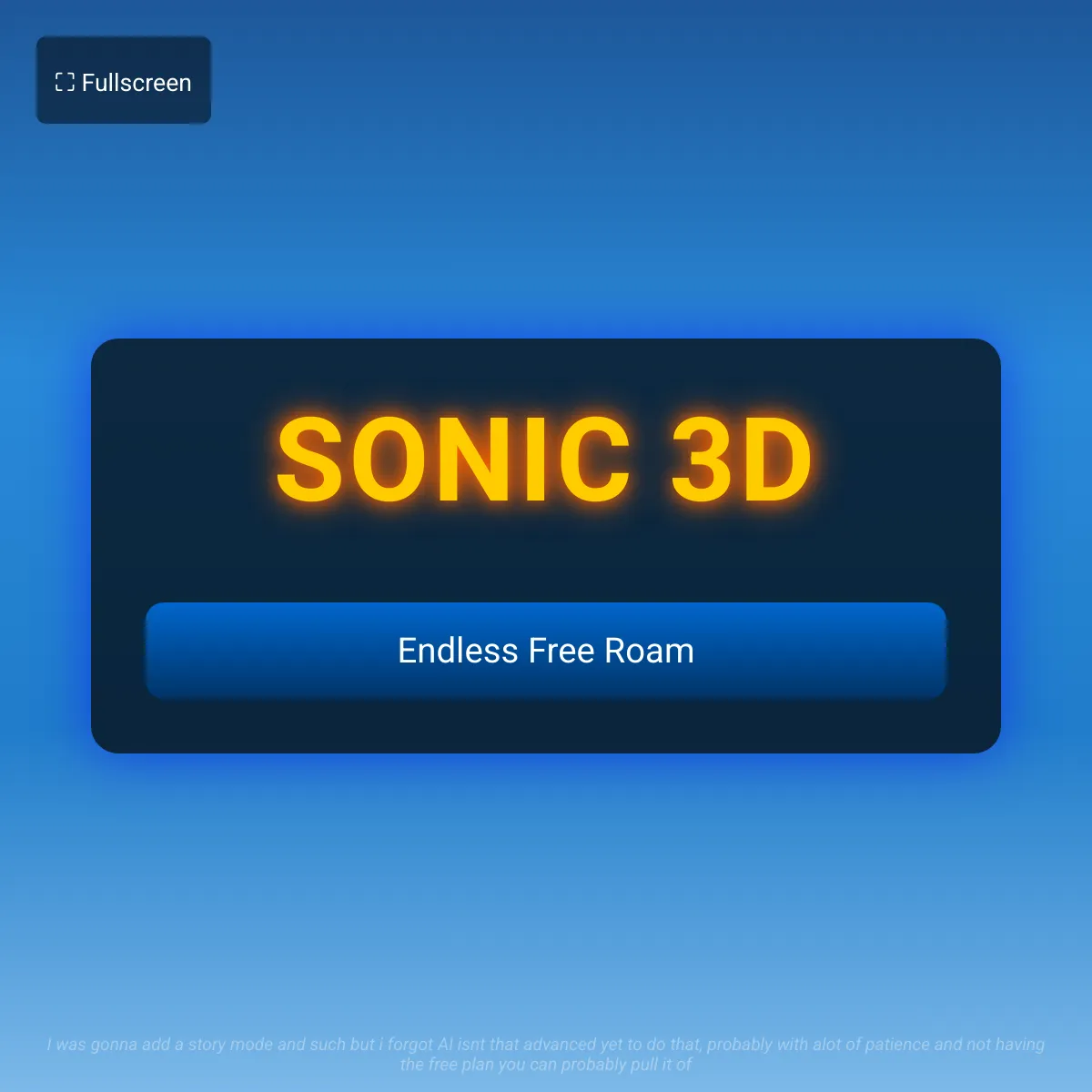 3D Sonic Game (Multiplayer)