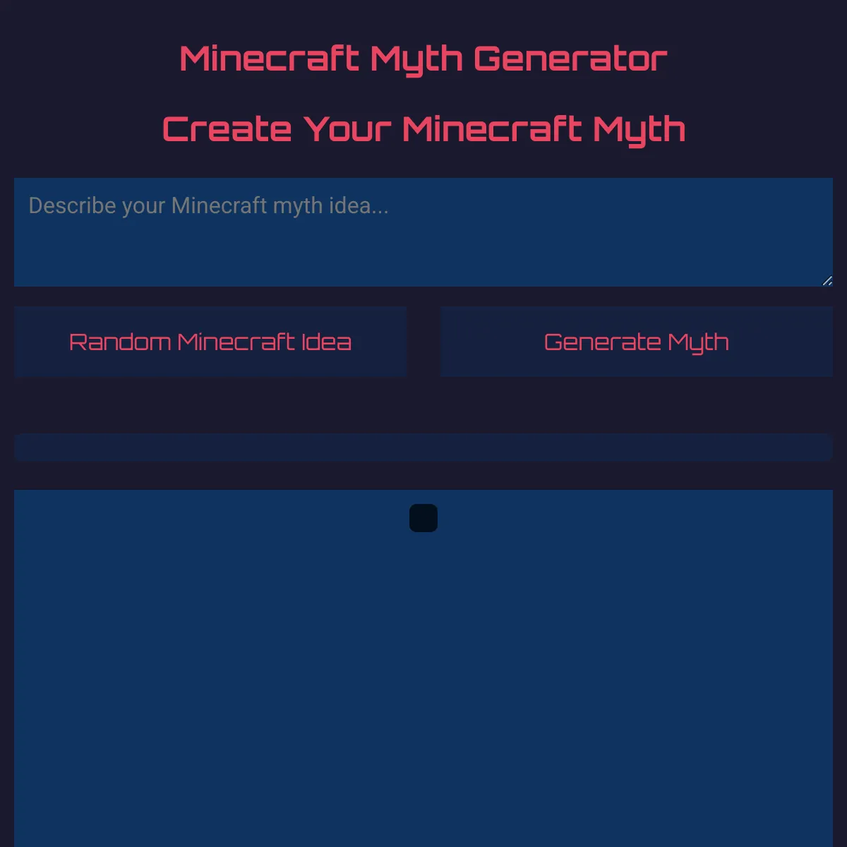 Minecraft Myth Generator (Mobile)