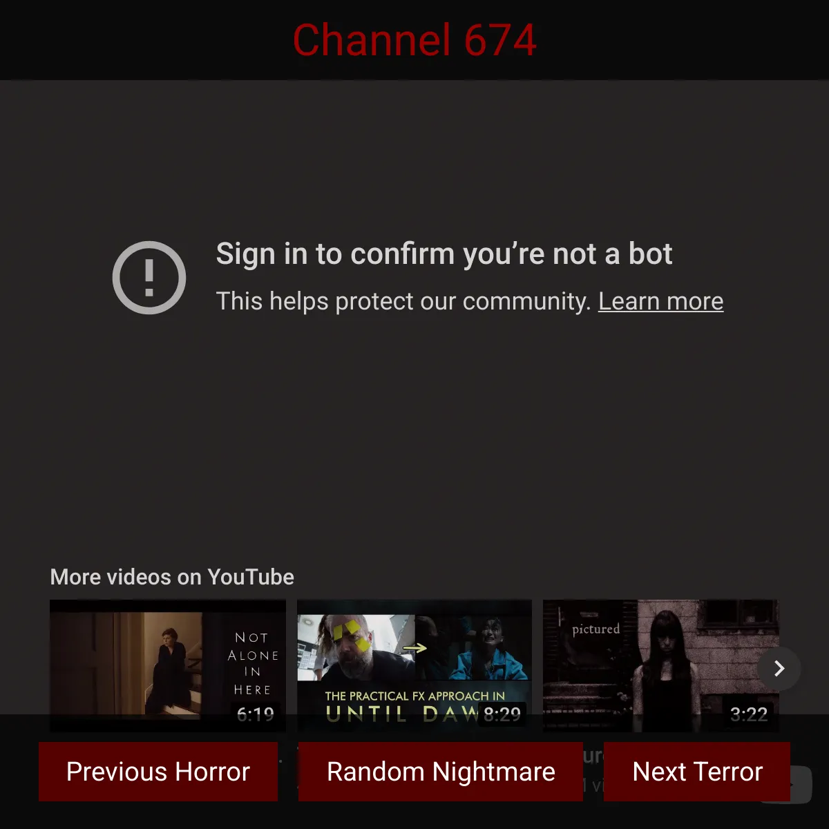 Interdimensional Horror TV Horror Edition