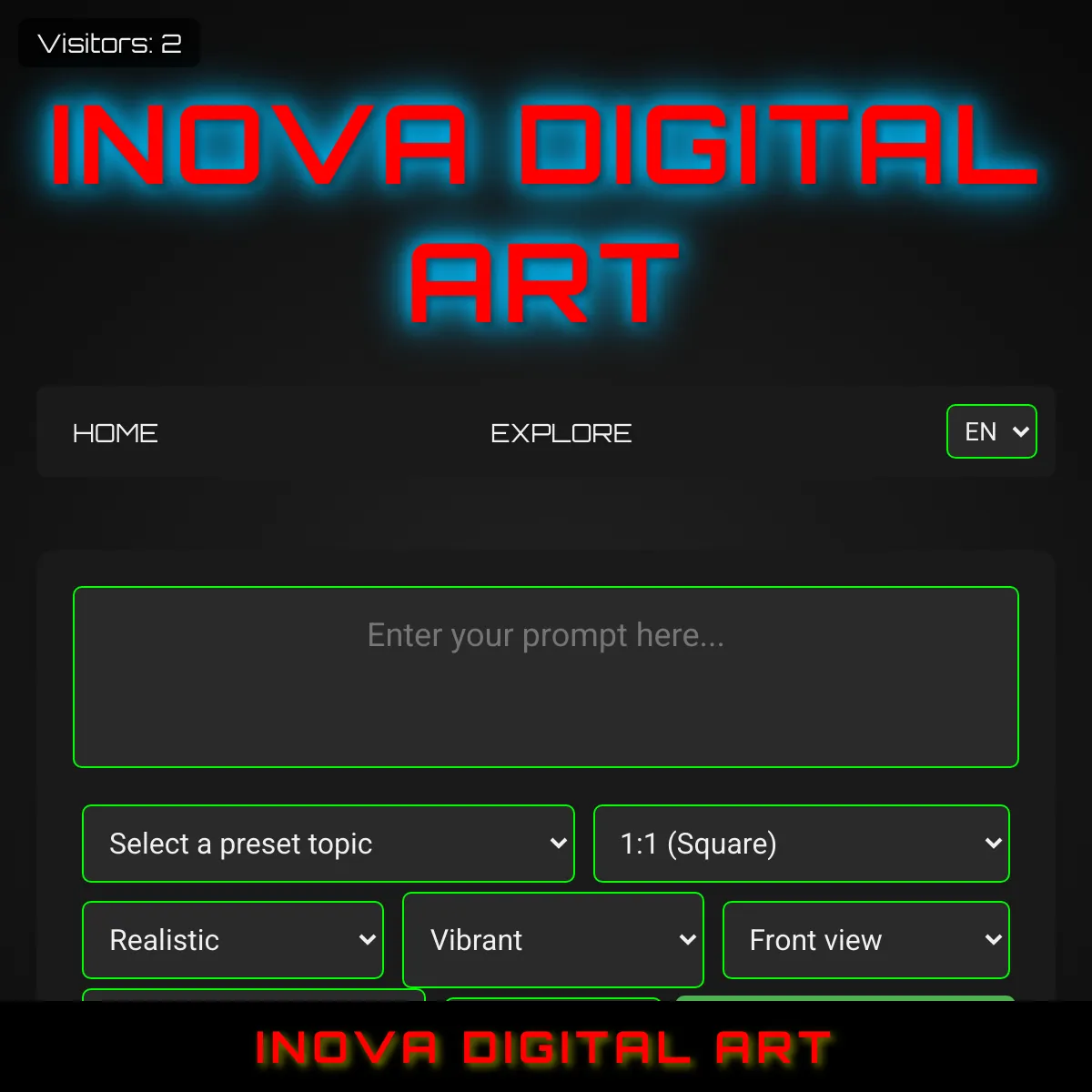 INOVA DIGITAL ART: Advanced AI Image Generator
