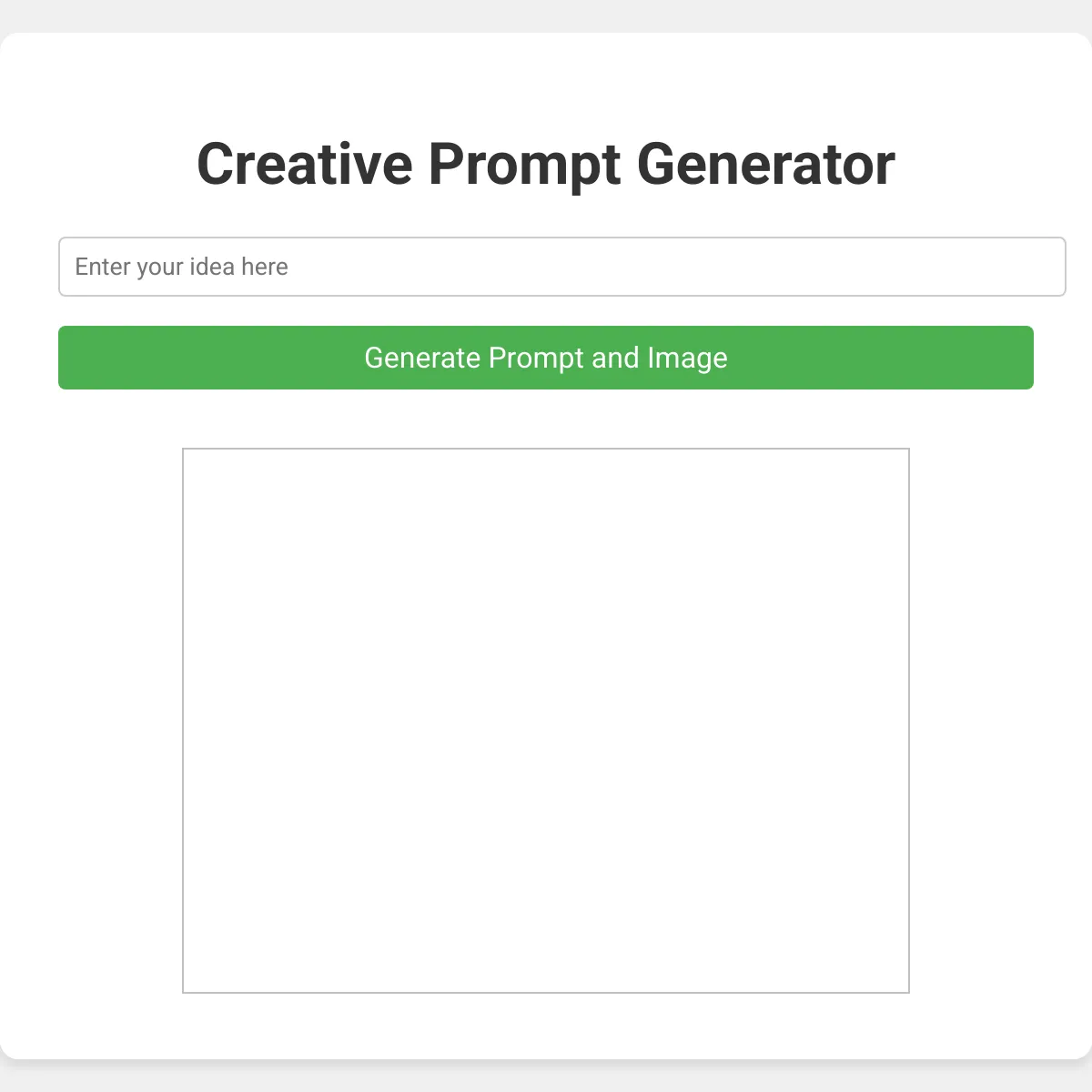 Creative Prompt Generator