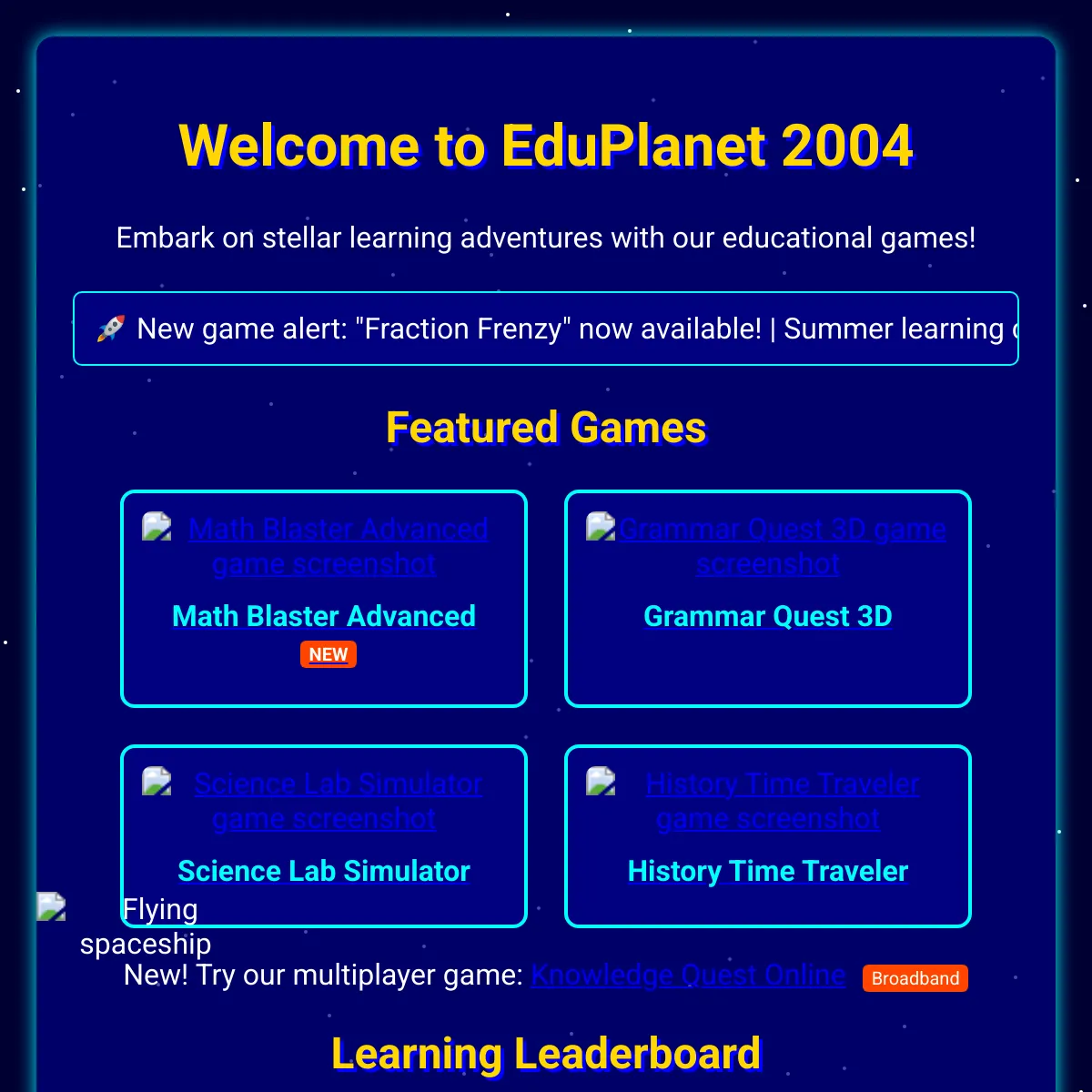 EduPlanet 2004 - Stellar Learning Adventures for Kids!
