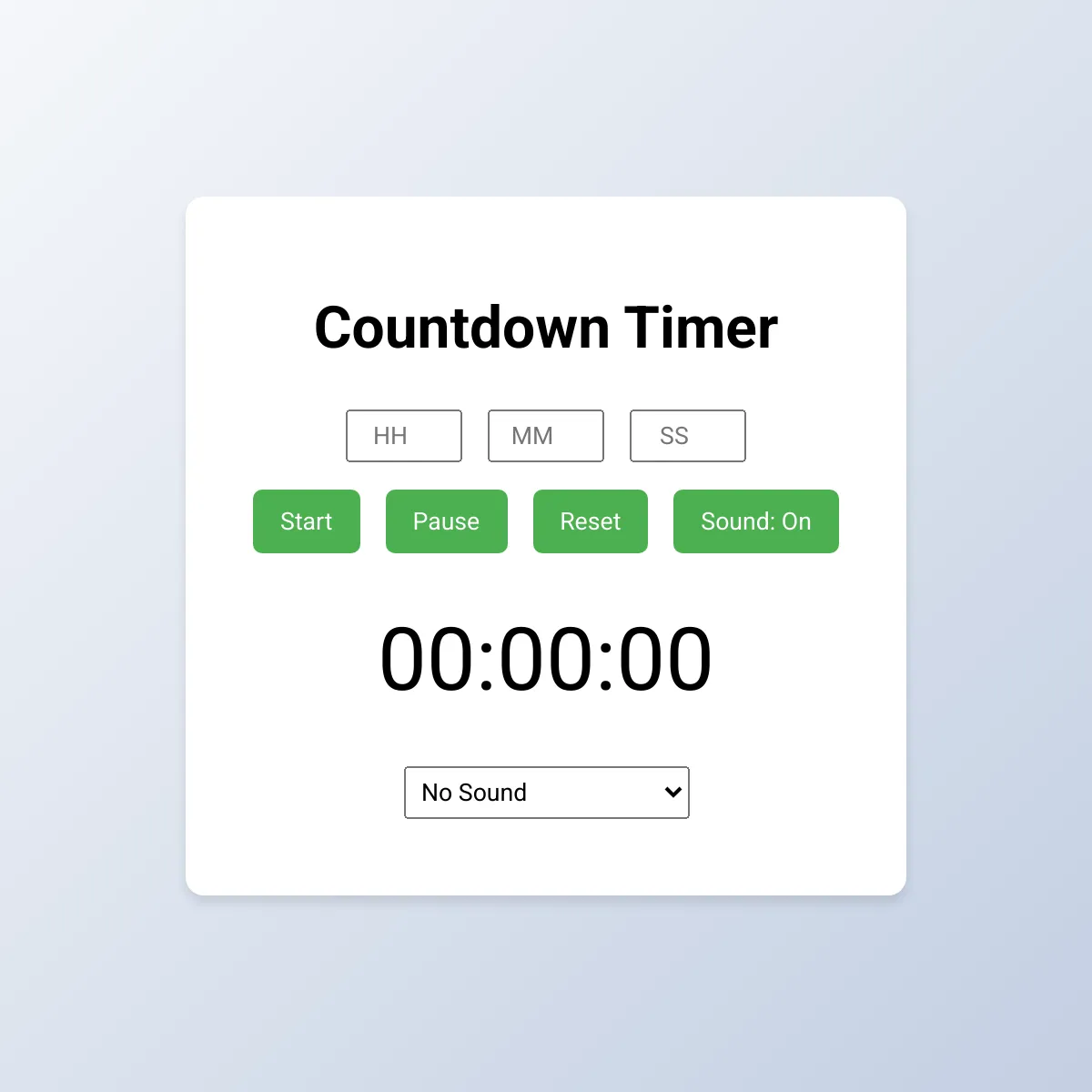 Customizable Countdown Timer with Updated Sounds