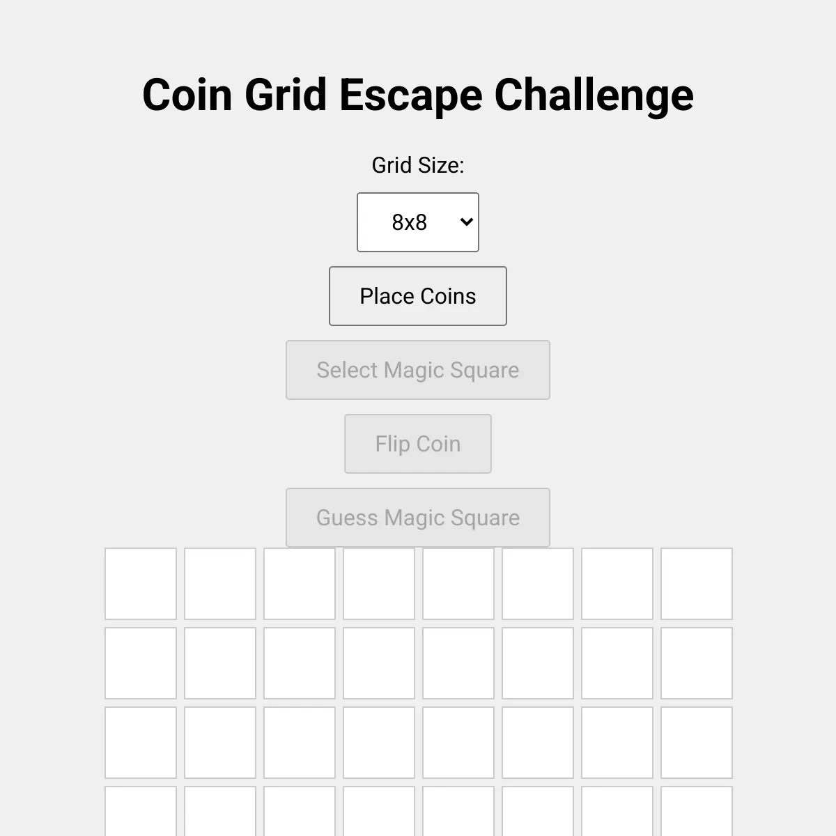Coin Grid Escape Challenge