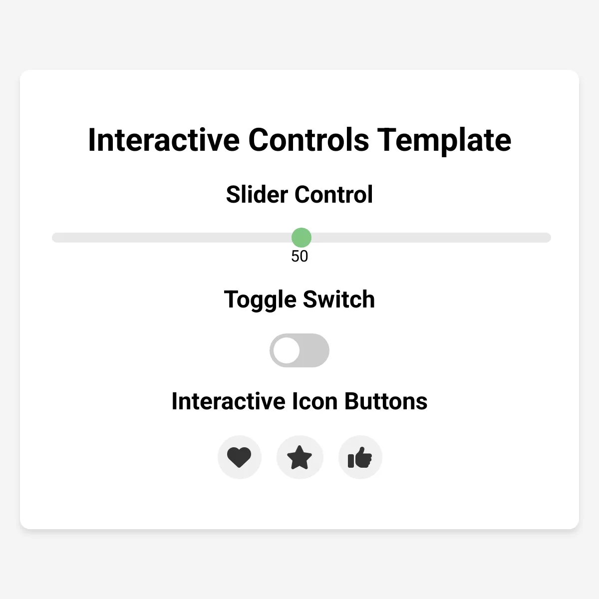 Interactive Controls Template