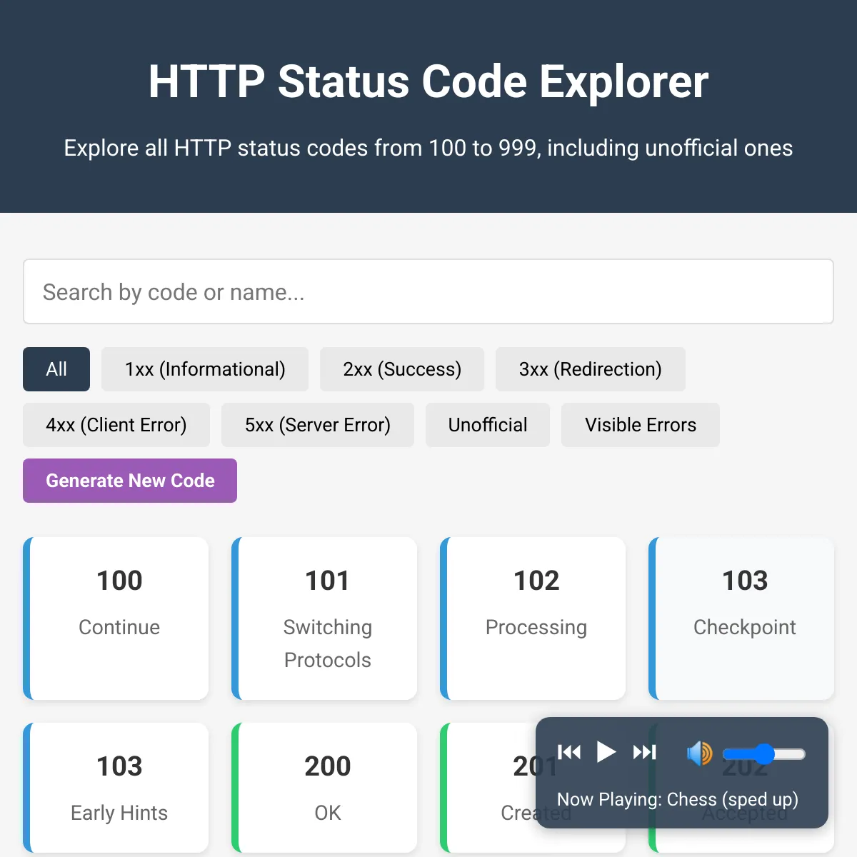 HTTP Status Code Explorer