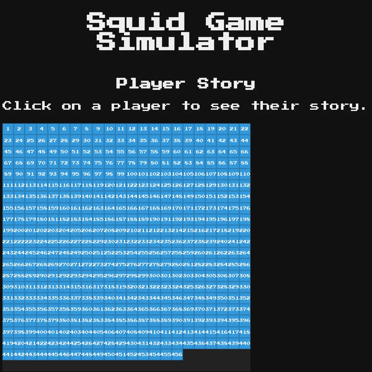 Squid Game Simulator