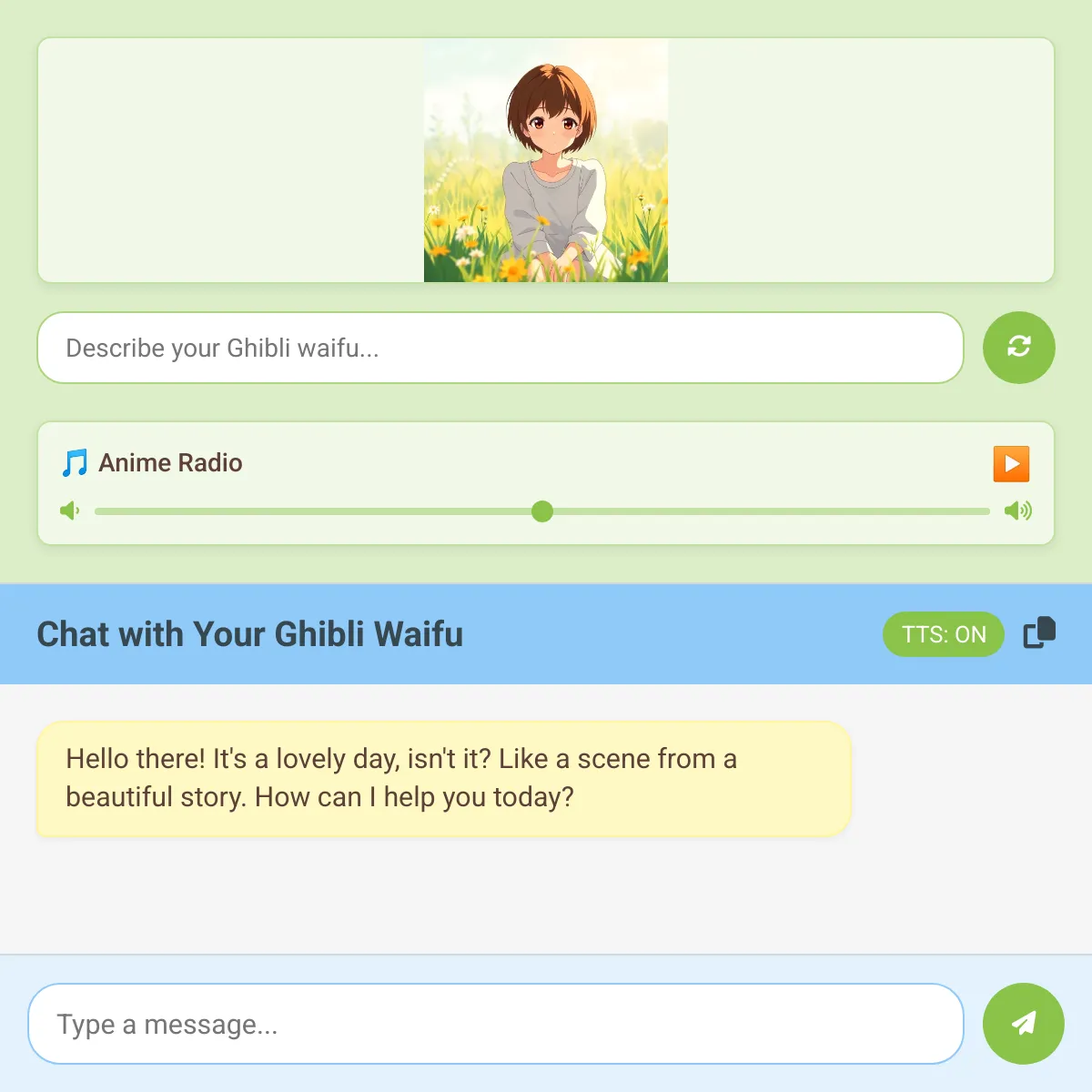 Ghibli Style Waifu Chat