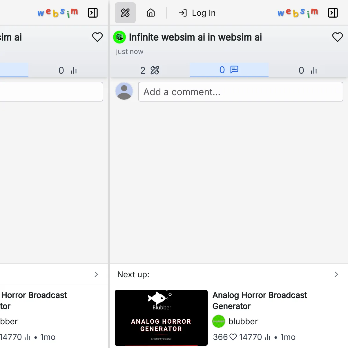 Infinite websim ai in websim ai