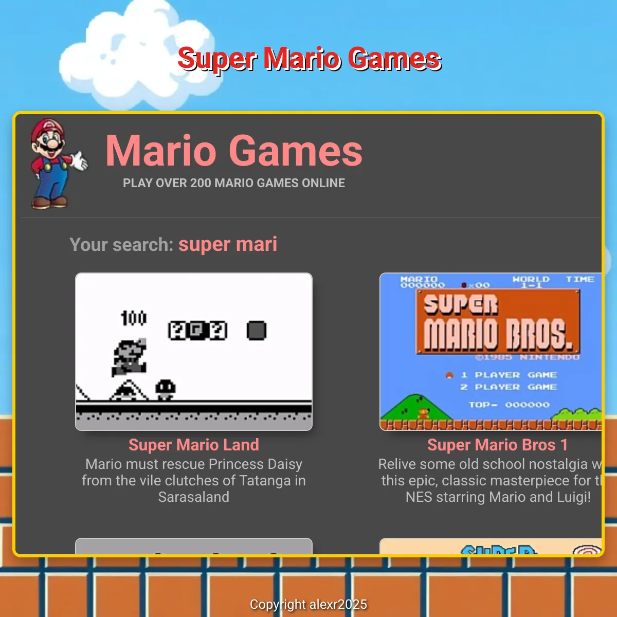 super mario games