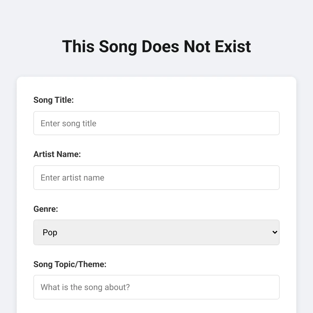 AI Song Generator