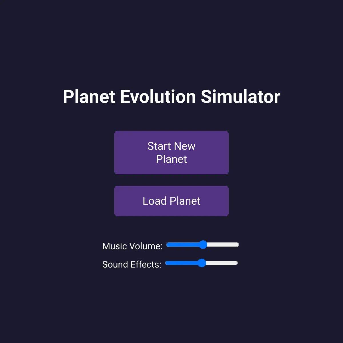 Planet Evolution Simulator