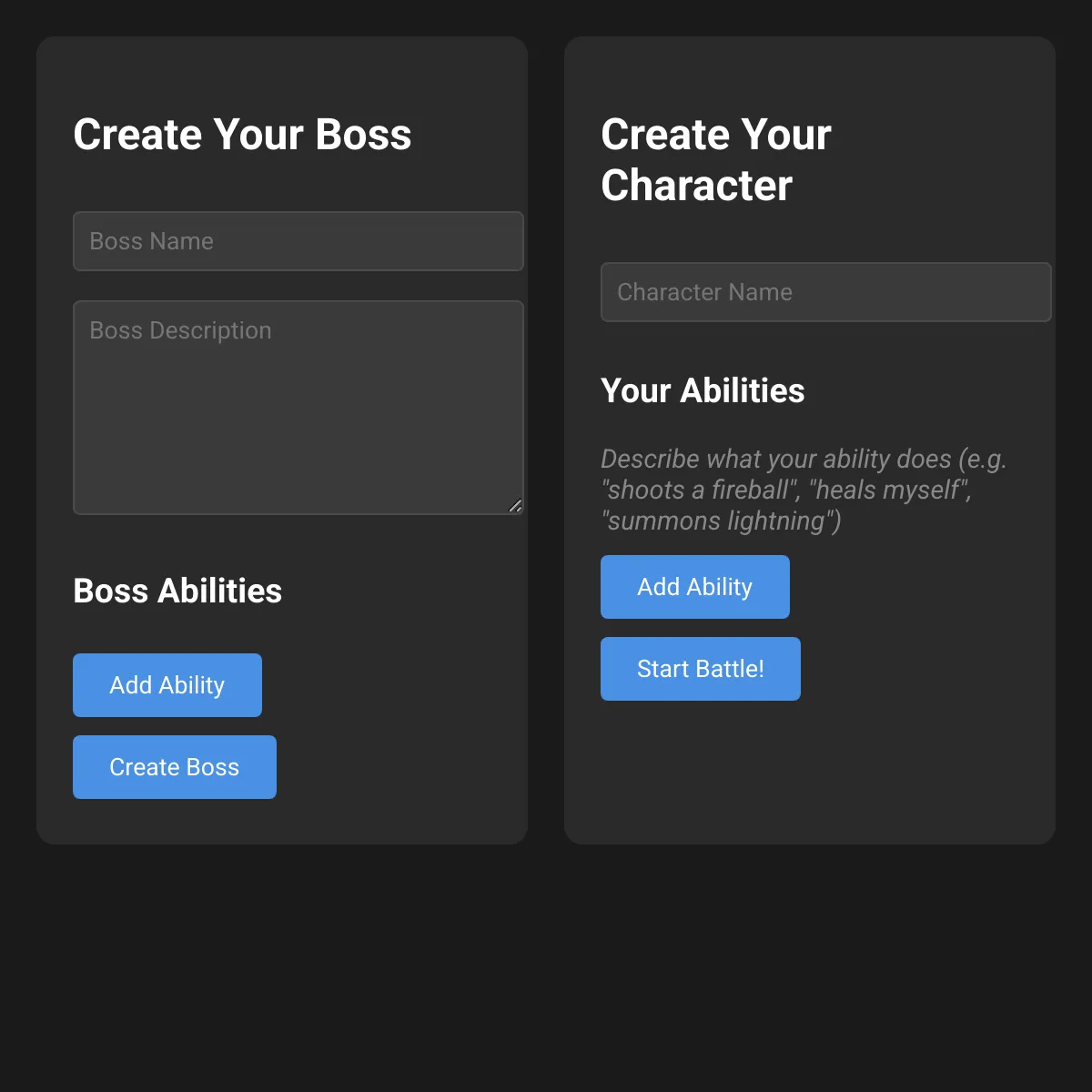Boss Fight Creator