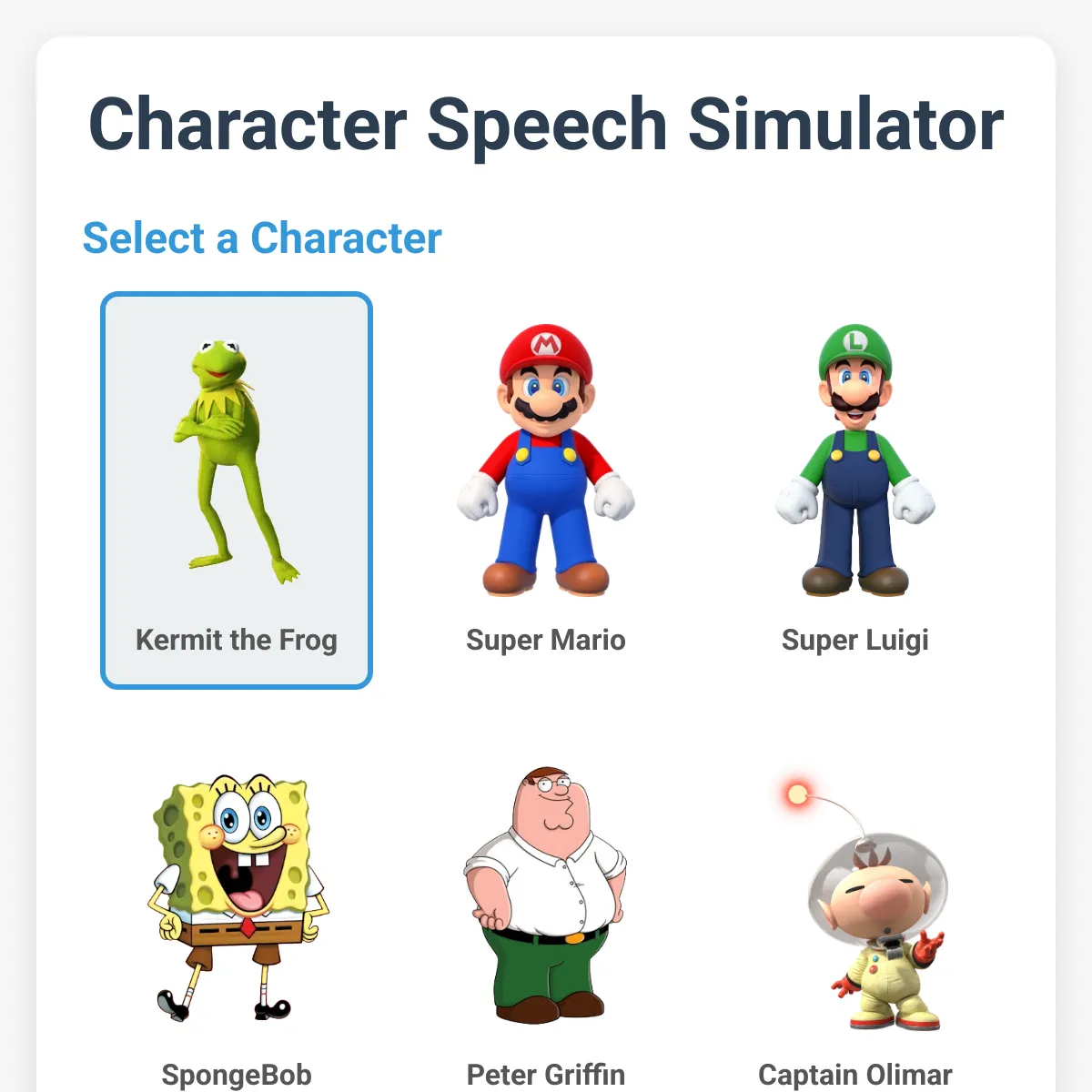 Character Speech Simulator but better