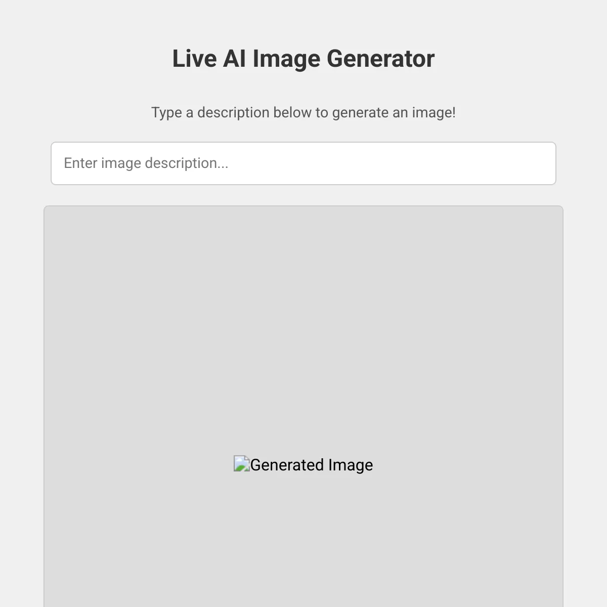 Live AI Image Generator