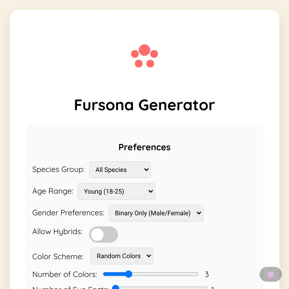 Fursona Generator