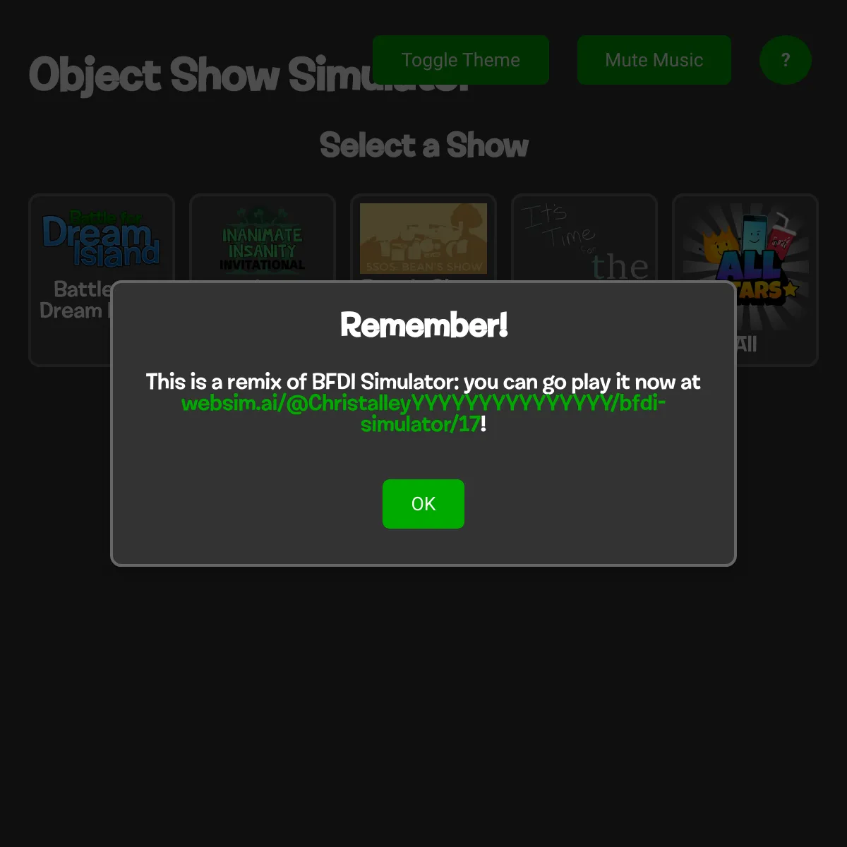 Object Show Simulator