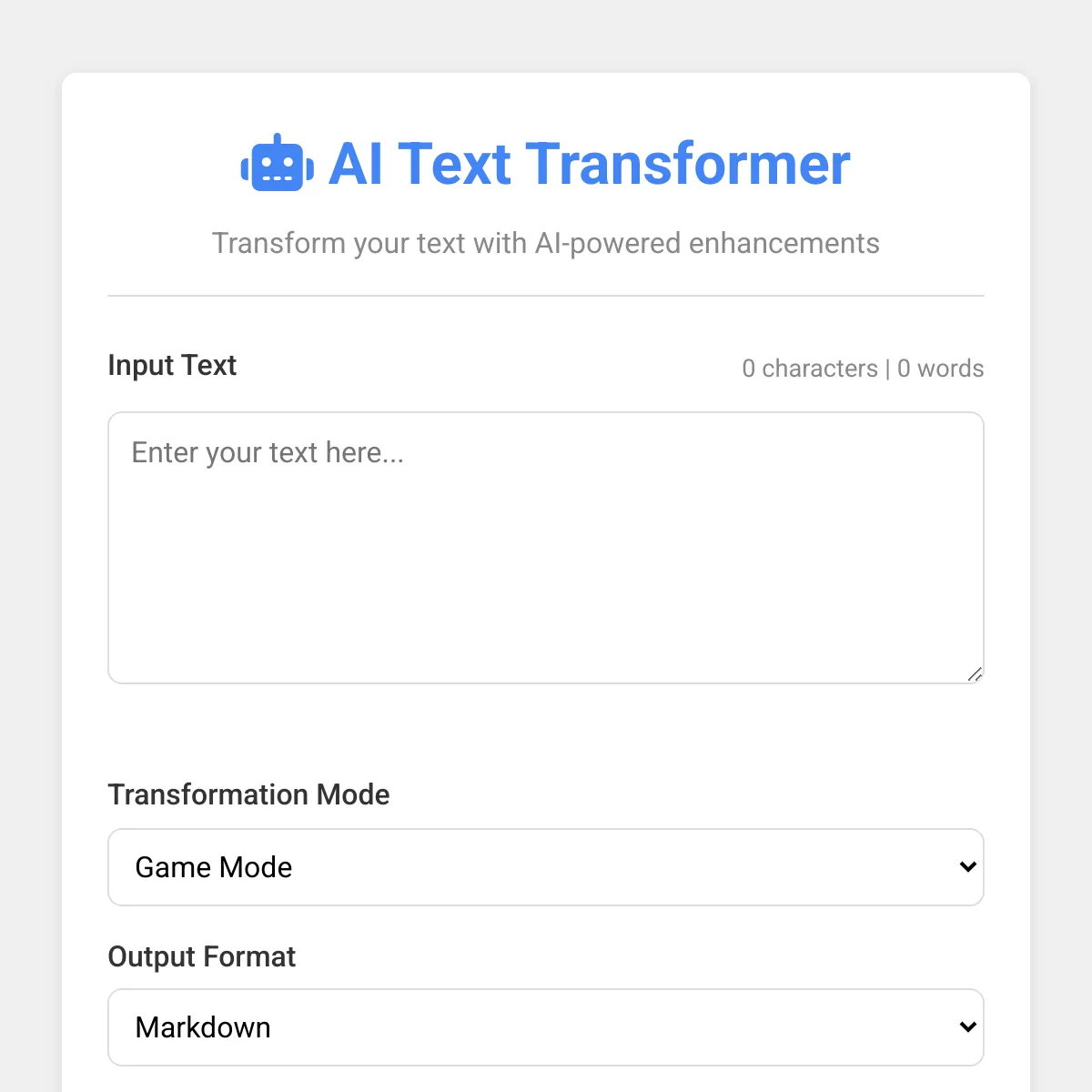 AI Text Transformer