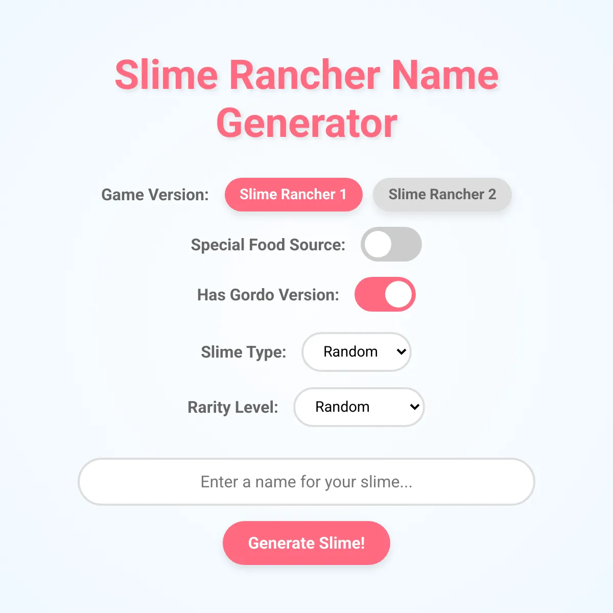 Slime Rancher Generator