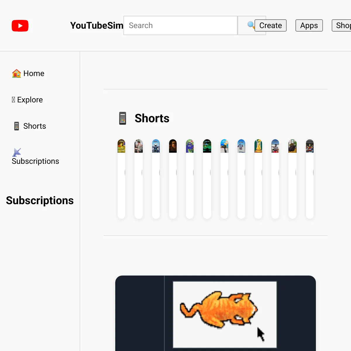 YouTube Simulator