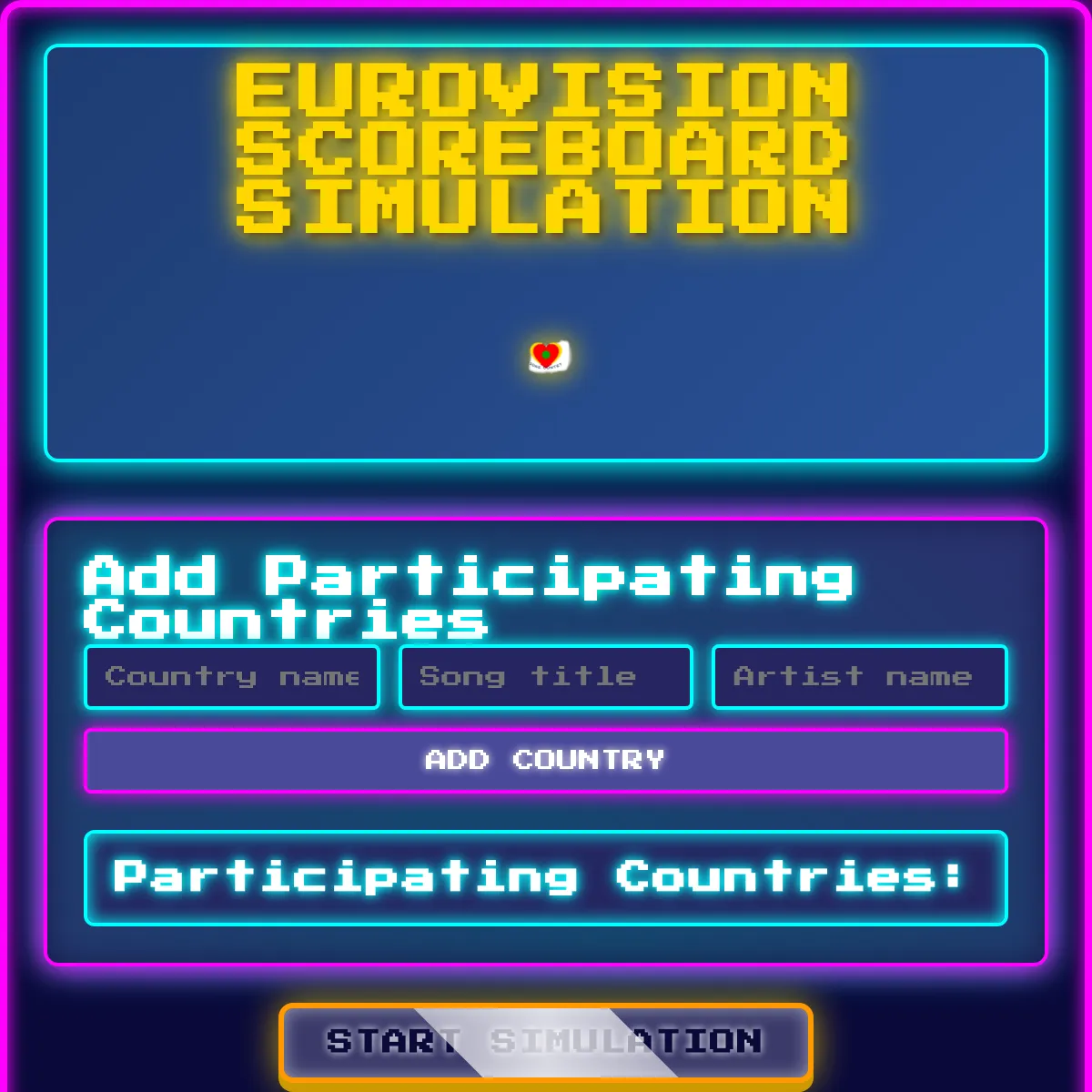Eurovision Scoreboard Simulation