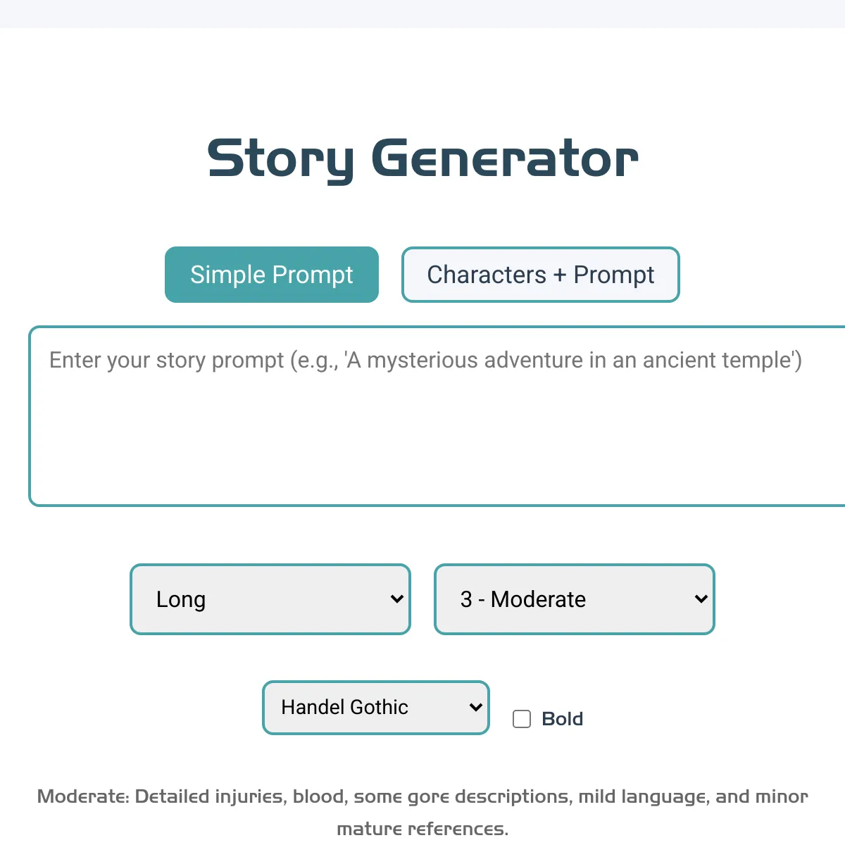 Interactive Story Generator