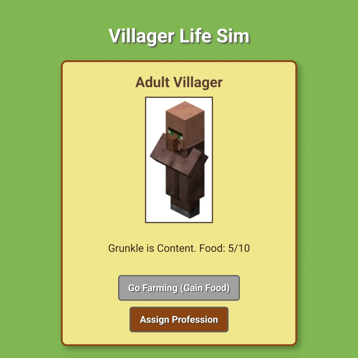 Villager Life Sim