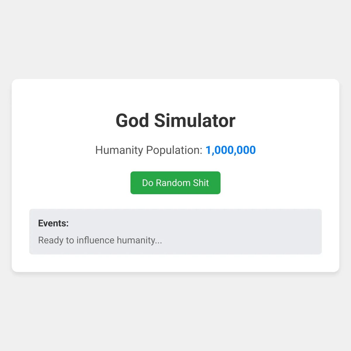 God Simulator