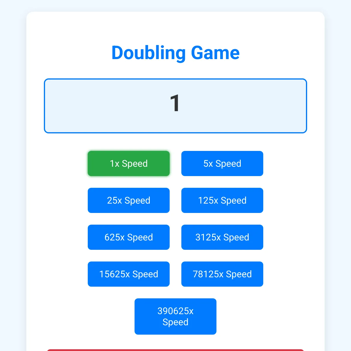 Doubling Game
