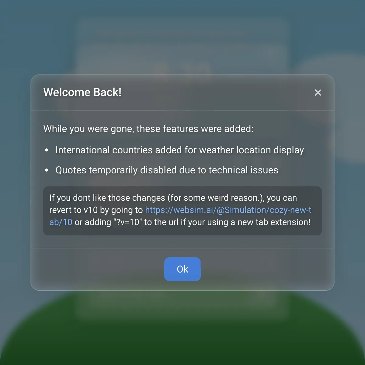 Cozy New Tab (New update!)