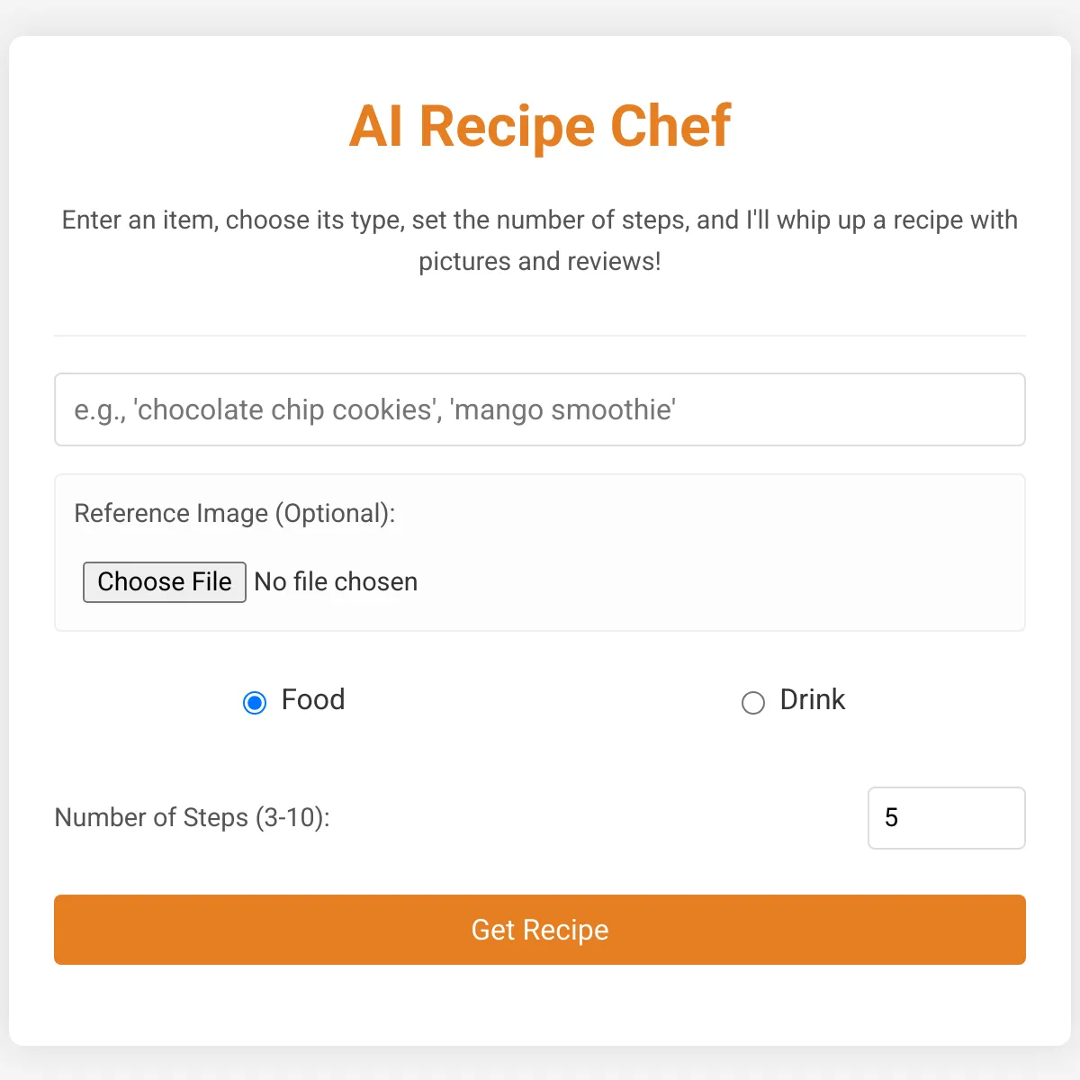 AI Recipe Generator