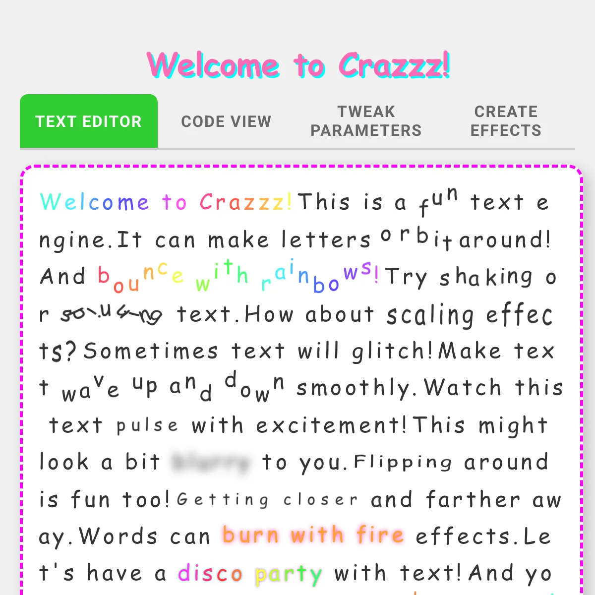 Crazzz Markdown Text Engine with no char limit