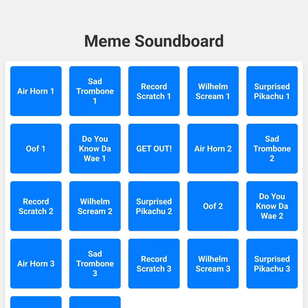 Meme Soundboard