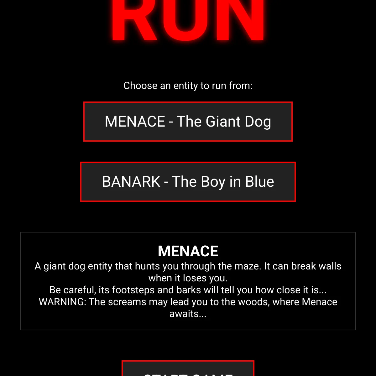 RUN - Horror Game