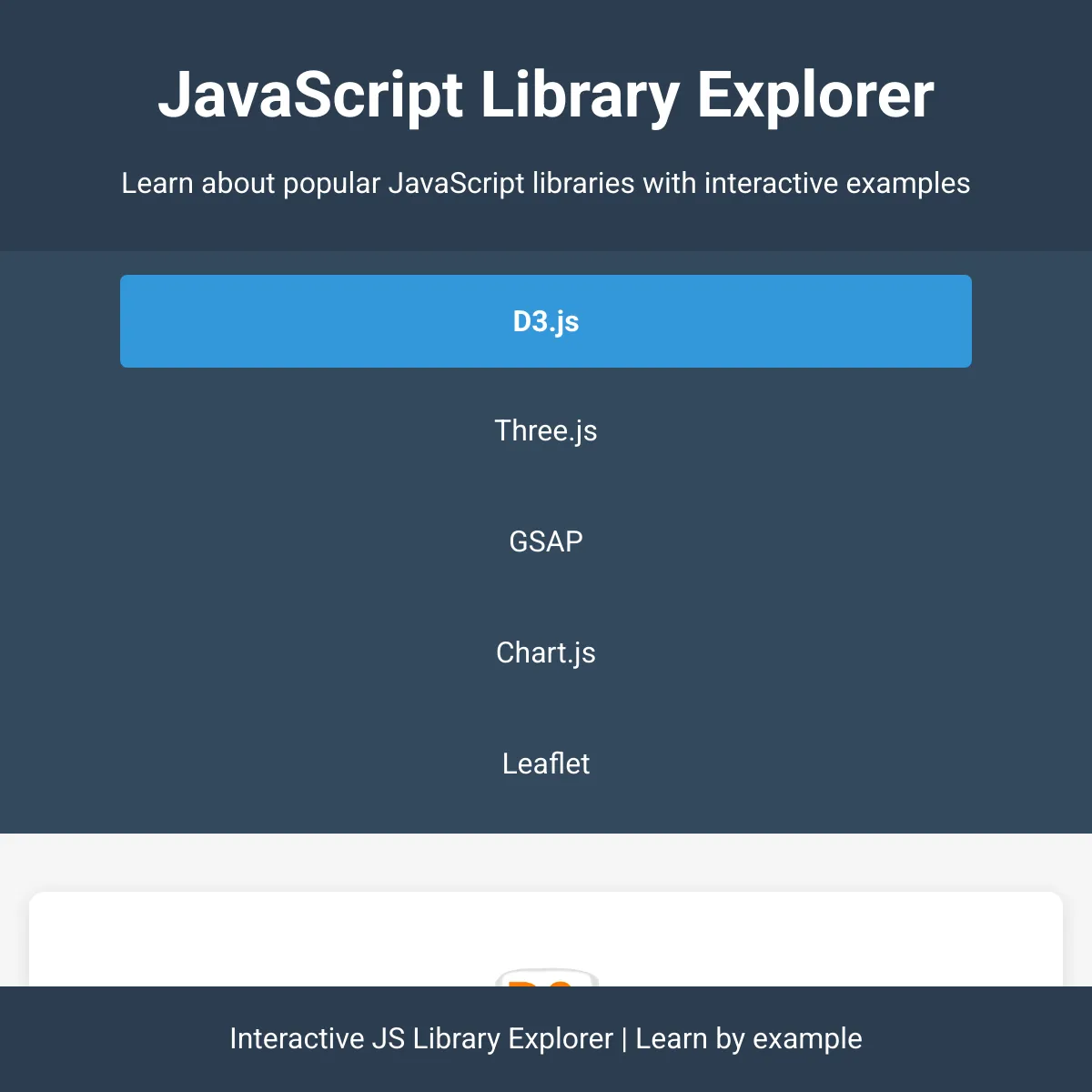 JS Library Explorer