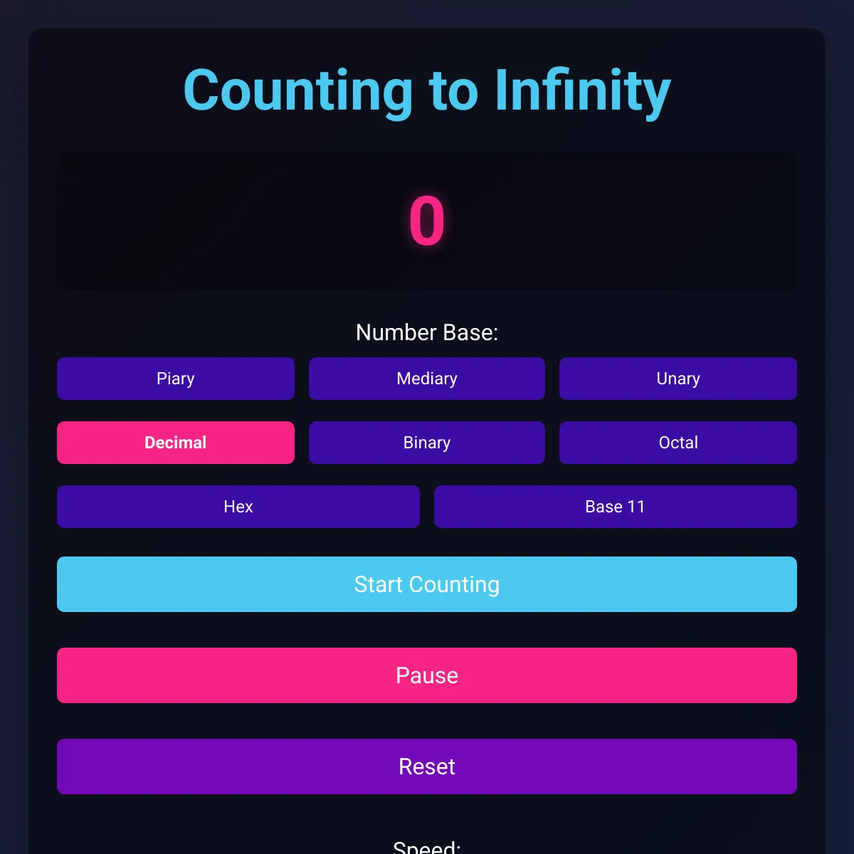 Counting to Infinity