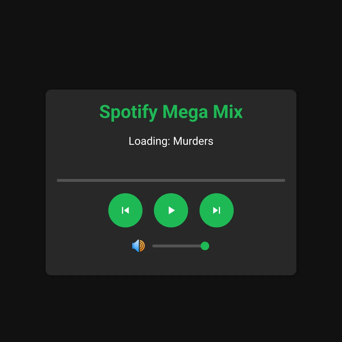 Spotify Mega Mix Player