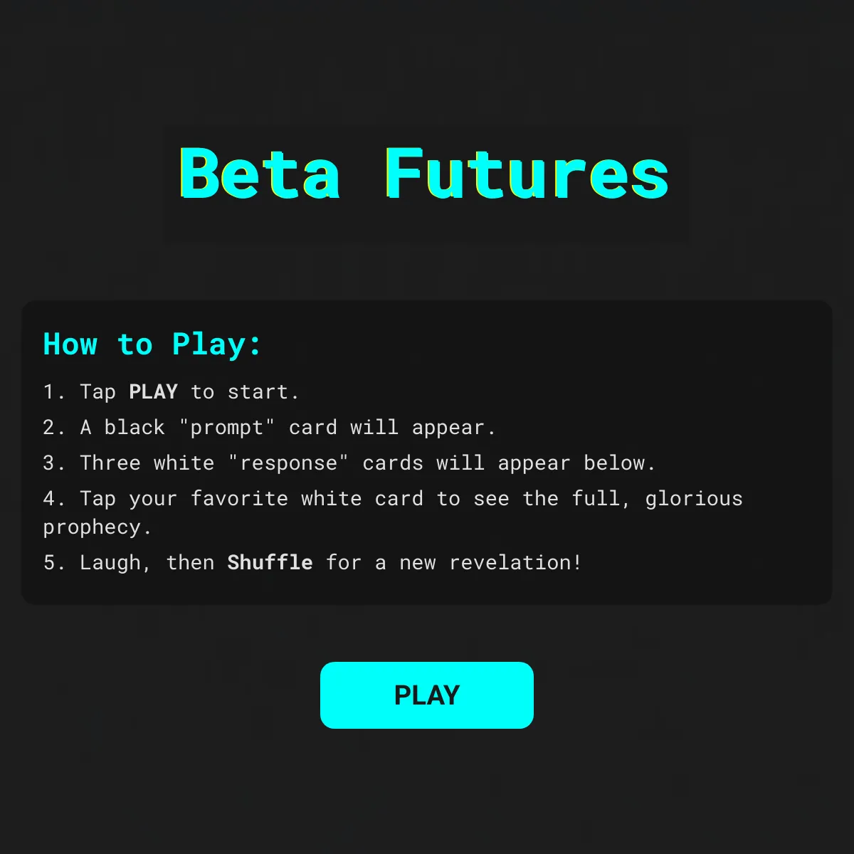 Beta Futures Cards