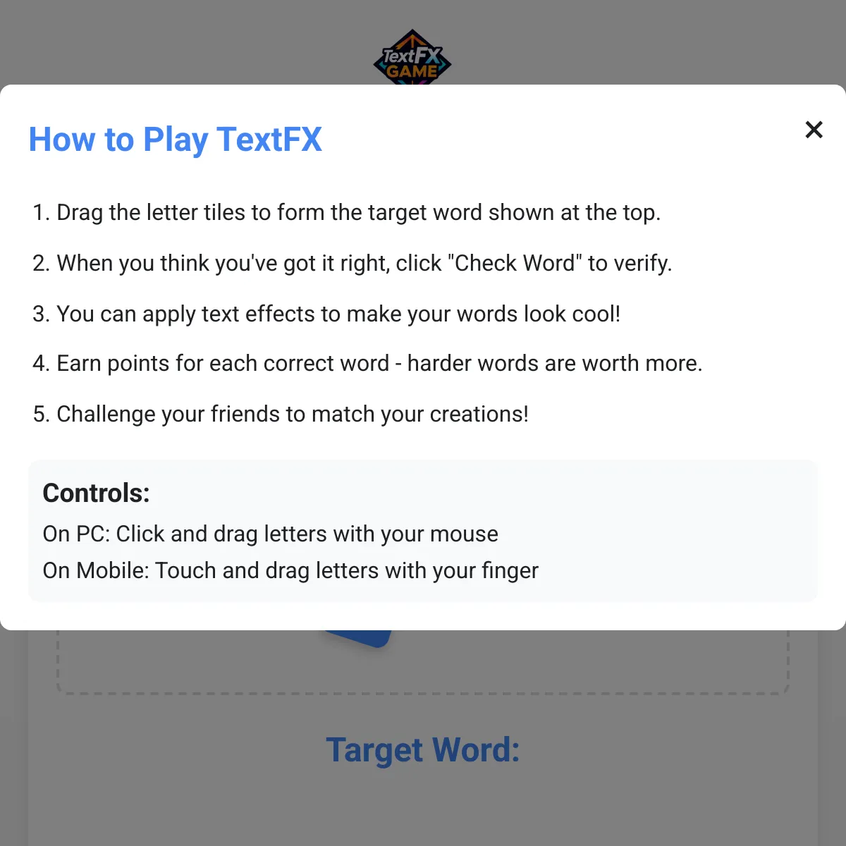 TextFX Game