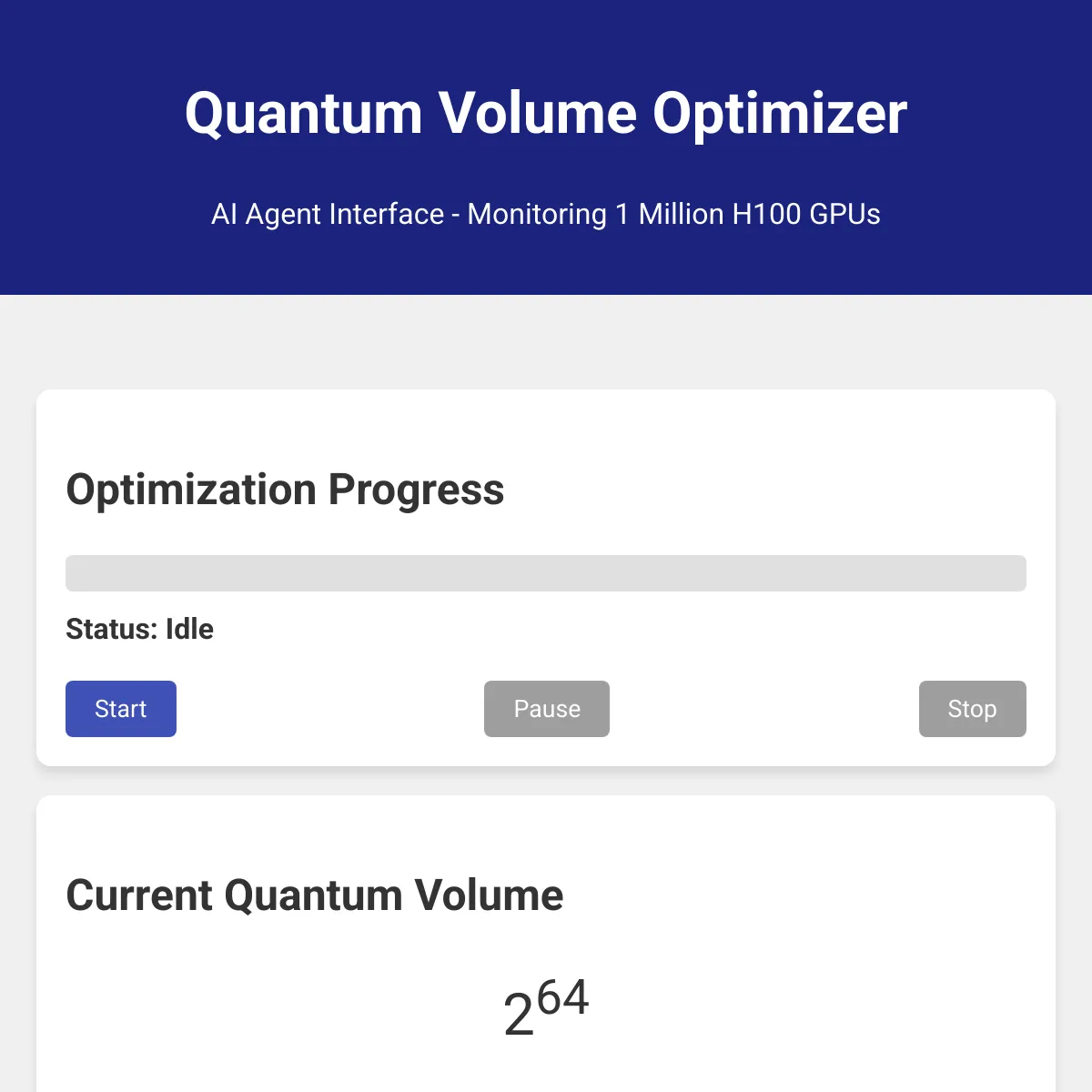 Quantum Volume Optimizer - AI Agent Interface