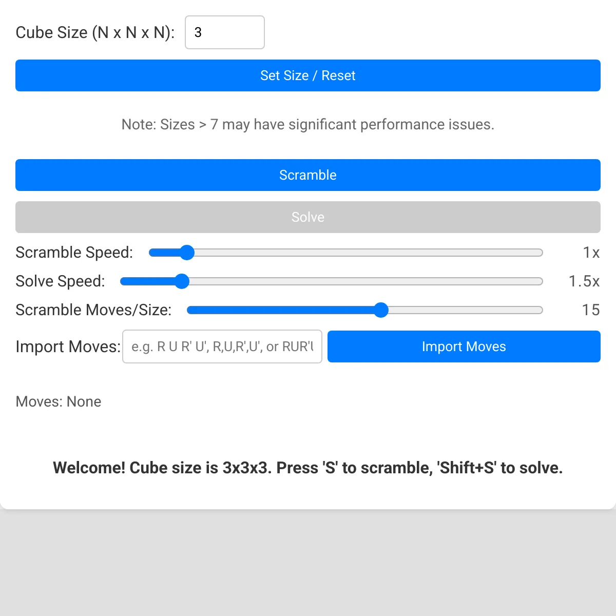 Rubik's Cube Simulation